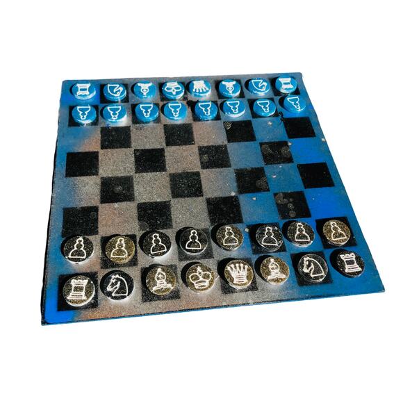 & Other Stories | Games | Chess Set Blue Silver | Poshmark